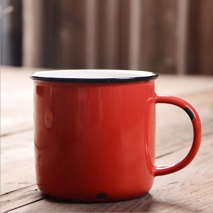 Ceramic Enamel Look Vintage Mug with Various Color in Stock for Low MOQ ...